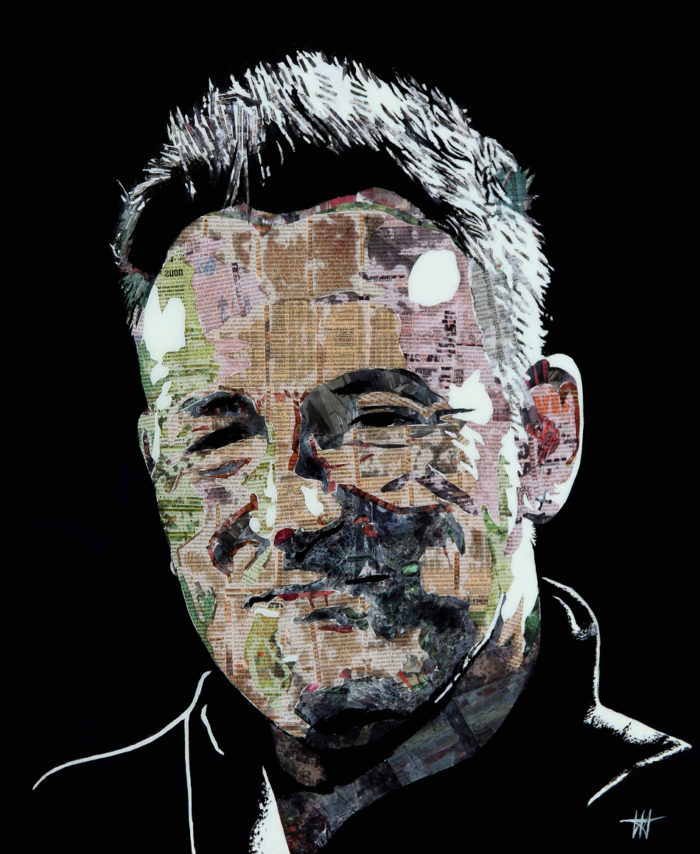 Portrait de Bruce Springsteen newspaper - Galerie Venturini